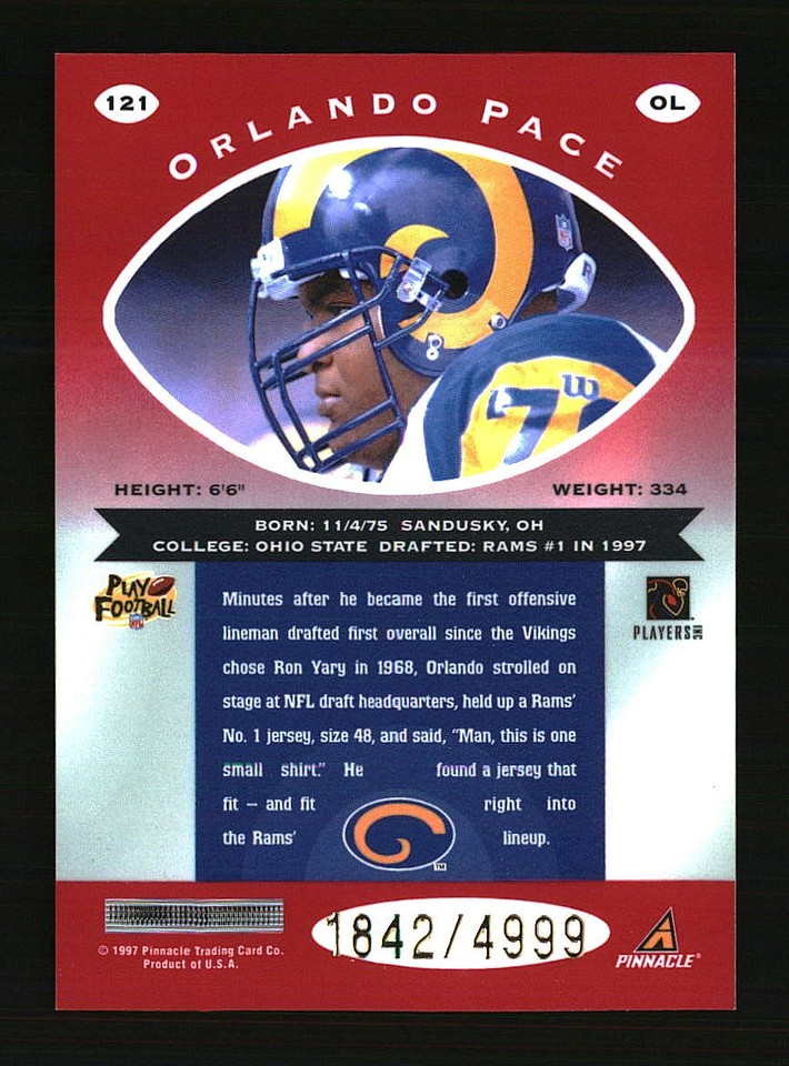 1997 PINNACLE TOTALLY CERTIFIED RED SP /4999 #121 Antonio Freeman | eBay