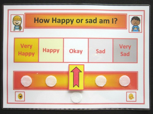 HOW HAPPY OR SAD I AM CHART Emotions Autism ADHD Dementia, Visual ...