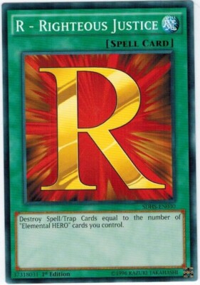 3 x R - Righteous Justice - SDHS-EN030 - Common - 1st Edition Near Mint ...