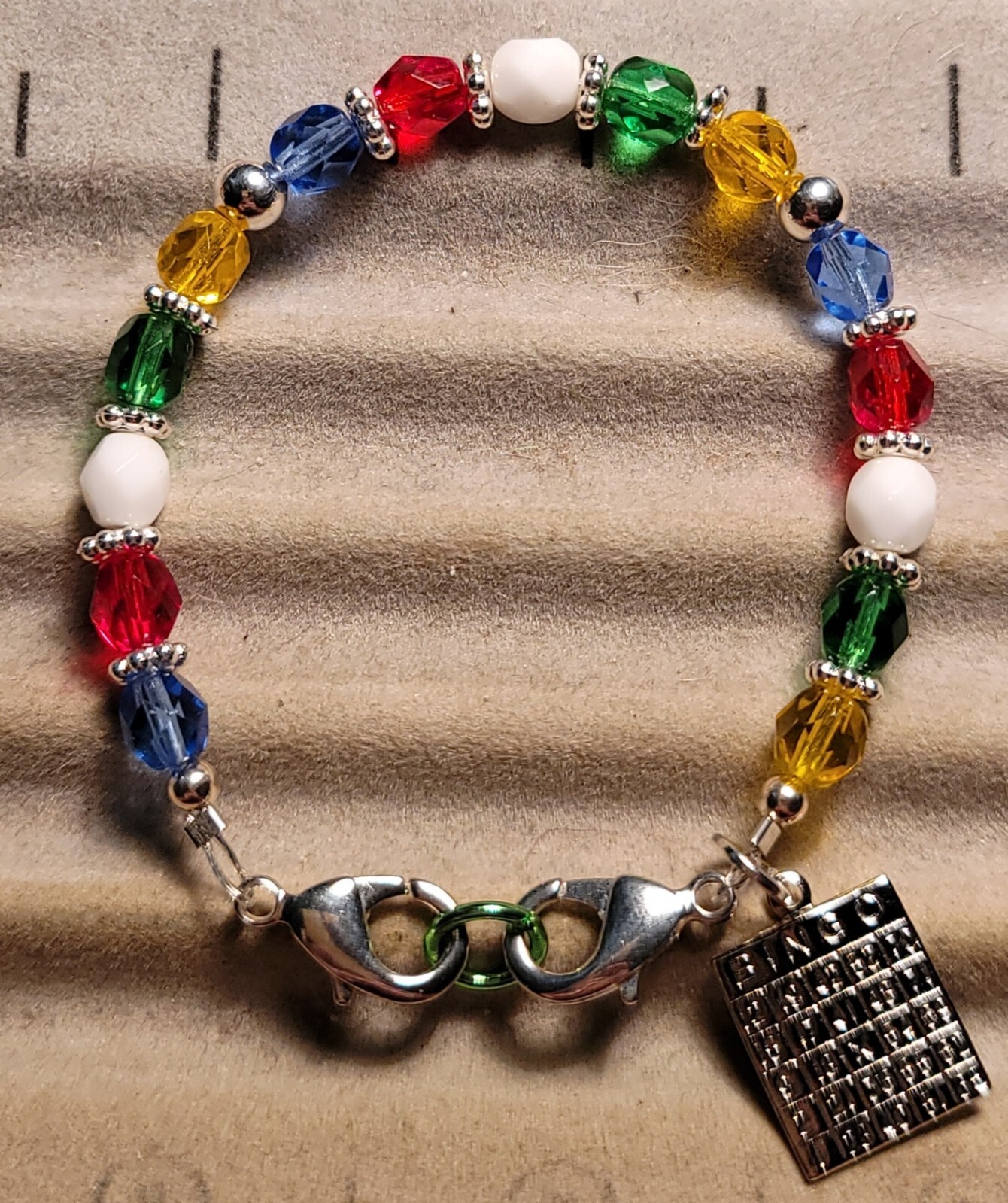 Medical Alert ID Replacement Bracelet. Czech Glass Beads Bingo Ball ...