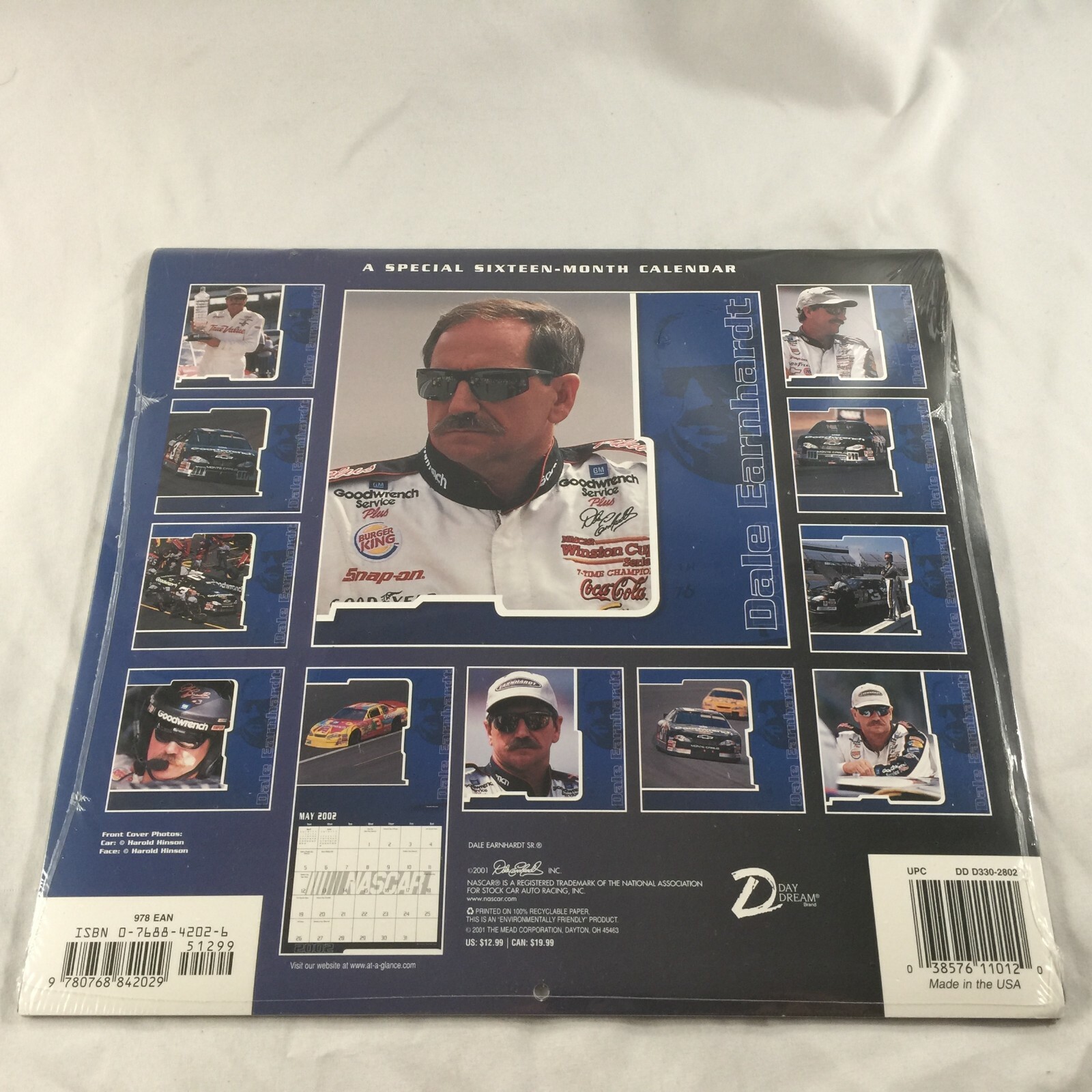 DALE EARNHARDT 16 MONTH 2002 CALENDAR-NASCAR RACING-PHOTOS-NEW IN ...