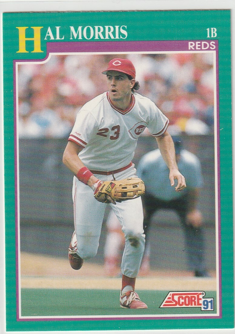 Hal Morris Reds / U of Michigan First Base 1991 Score Card # 647 13 yrs ...