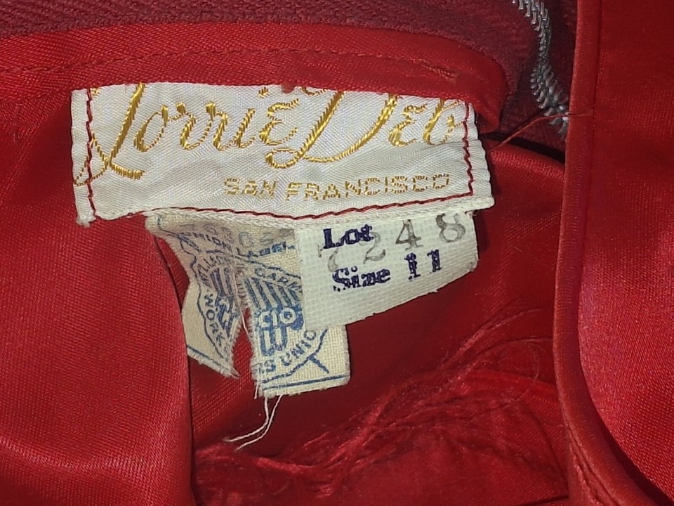 Sz 11 Cherry Red LORRIE DEB Formal Party Dress w bow in front | eBay UK