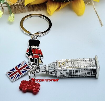 England London Souvenir Keychain (L6) Keyring Gift Unique Design 3D Key ...