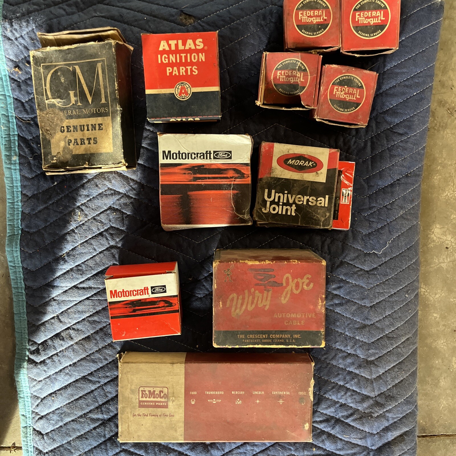 Vintage GM ATLAS FEDERAL MOGUL MOTORCRAFT FORD FOMOCO PARTS LOT | eBay