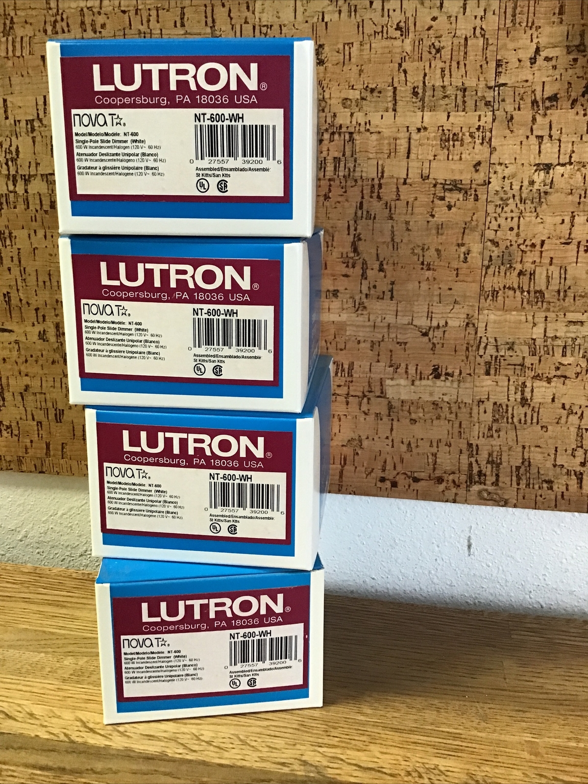 Lutron Nt-600-wh Nova T Incandescent Dimmer 600w White for sale online ...