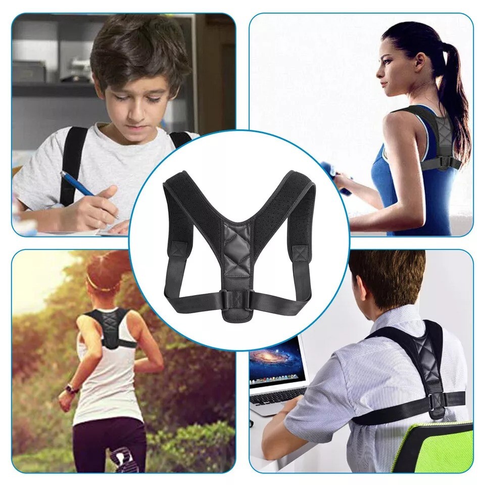 Adjustable Posture Corrector Back Shoulder Support Correct Brace Belt ...