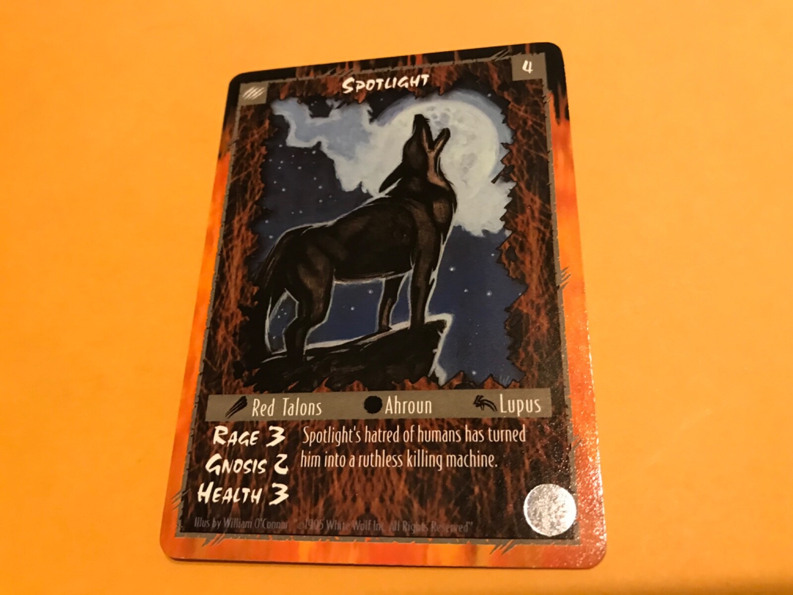 SPOTLIGHT : RAGE LIMITED CCG card, White Wolf ‘96 Werewolf TCG, Red ...