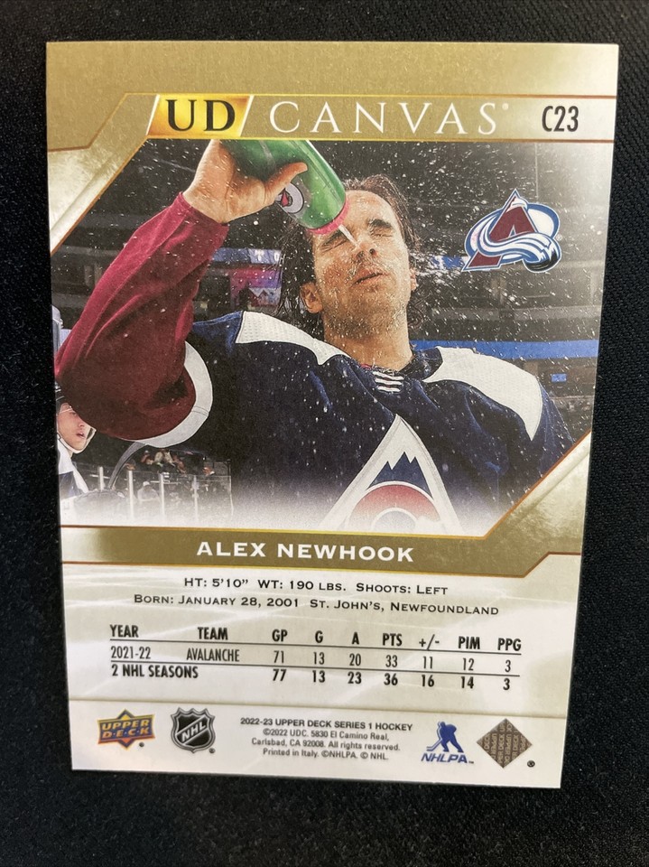 22-23 UD Series 1 Hockey Canvas C23 Alex Newhook | eBay
