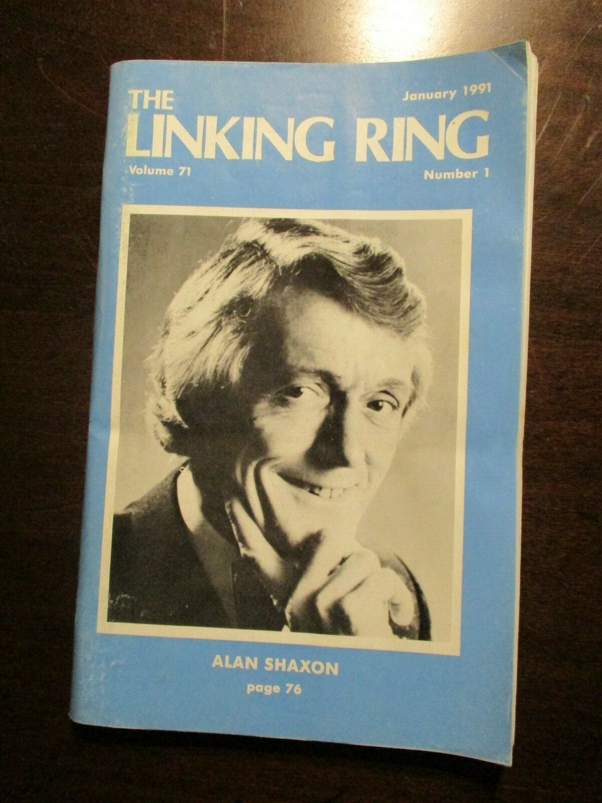 THE LINKING RING MAGAZINE JANUARY 1991 VOL 71 NO 1 ALAN SHAXON MAGIC ...