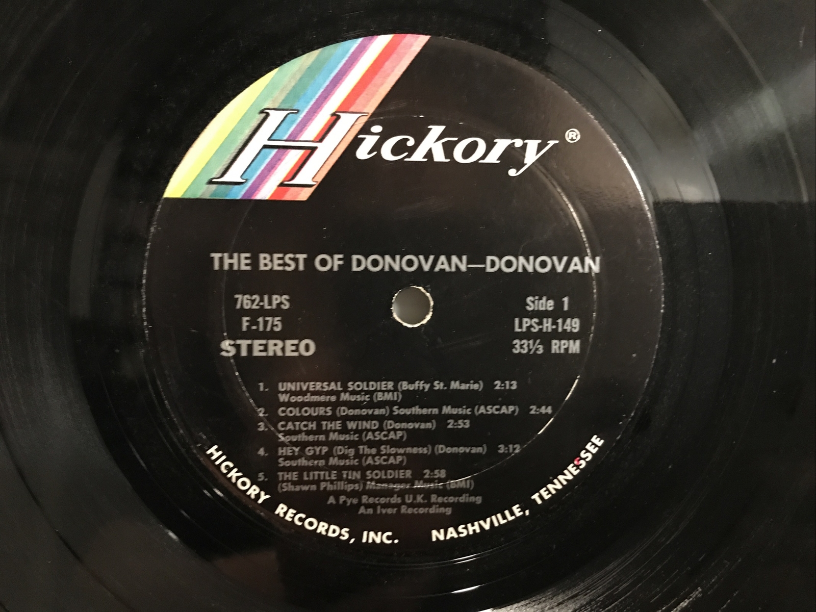 Donovan ‎– The Best Of Donovan LP 1969 Hickory Records ‎– LPS 149 VG/VG ...