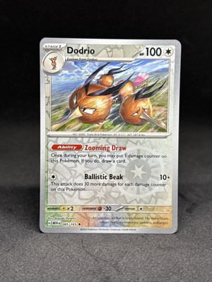 Pokémon TCG Dodrio Scarlet & Violet-151 085/165 Reverse Holo Holo Rare ...