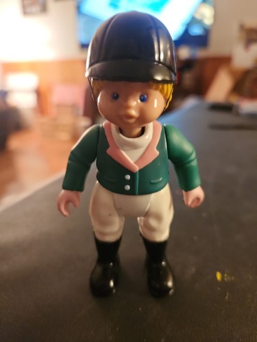Fisher Price Loving Family Pony Horse Rider Girl Jockey Figure Doll ...
