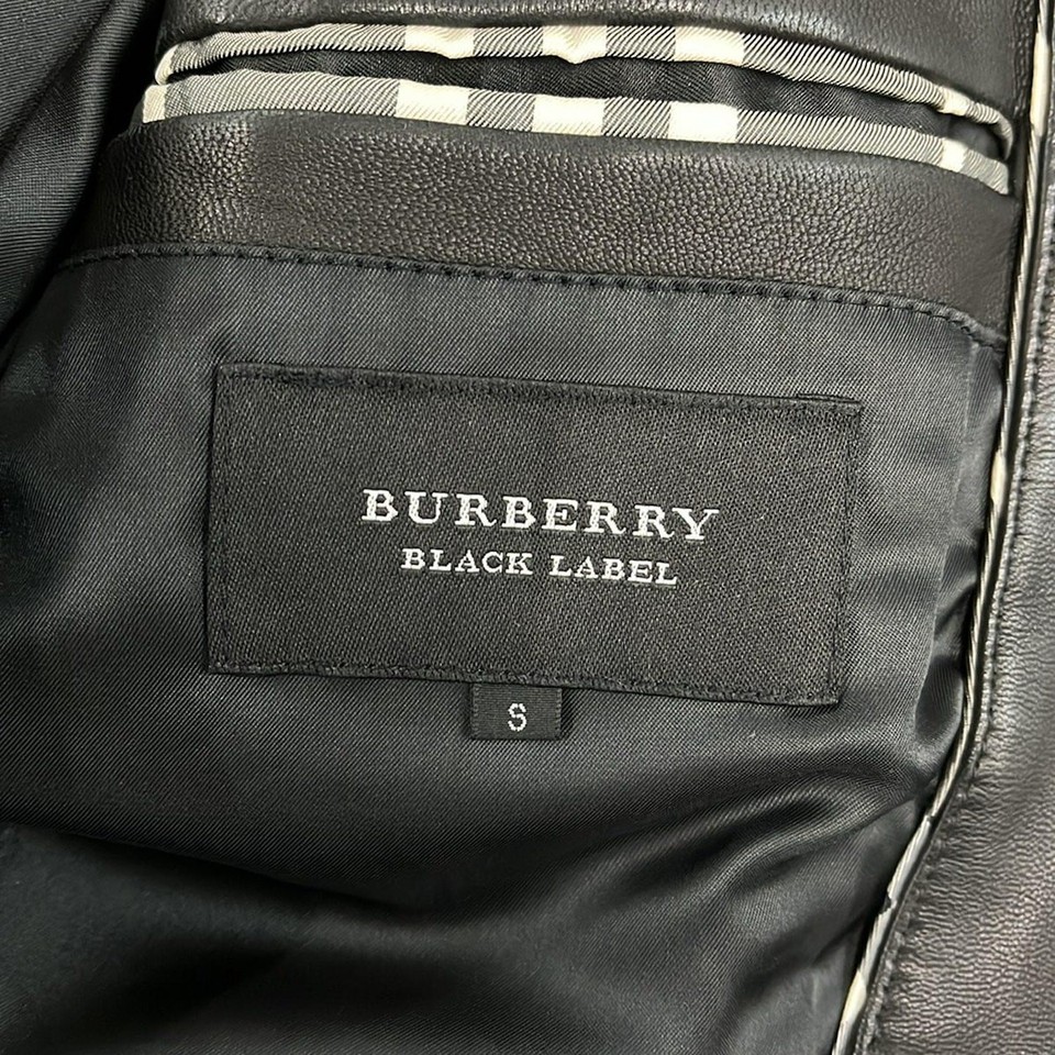 Burberry Black Label Leather Jacket Black Size 〇cm Used | eBay
