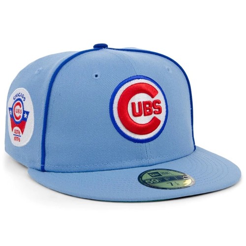 Lids Hd Hat Drop Chicago Cubs New Era 59fifty Powder Blue Mlb Hat Size ...