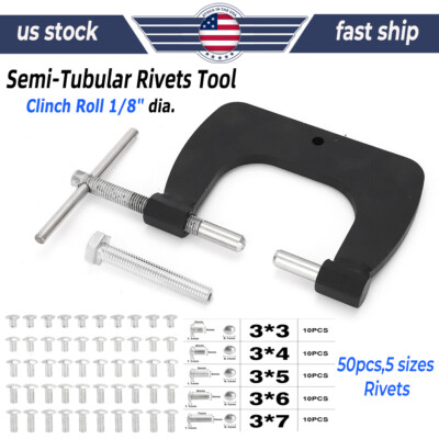 Semitubular Rivet Tool For 1/8" Semi Tubular Rivets Fixt Dies Vent ...