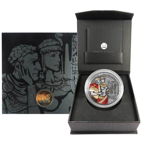 2024 Caesar & Cleopatra 2 oz High Relief Silver Antiqued By T&S Coin ...