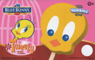 Tweety Bird Ice Cream (Blue Bunny) Ice Cream Truck Sticker 8"x 5" | eBay