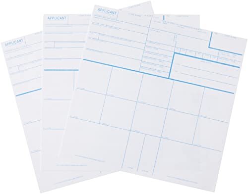 Fd-258 Fingerprint Card - Blue, 250 Pack (Blue, 250) | eBay