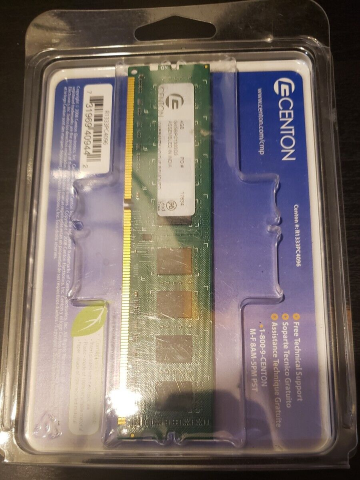 Centon PC3-10600 4 GB DIMM 1333 MHz DDR3 SDRAM Memory (R1333PC4096) 731969409442 | eBay