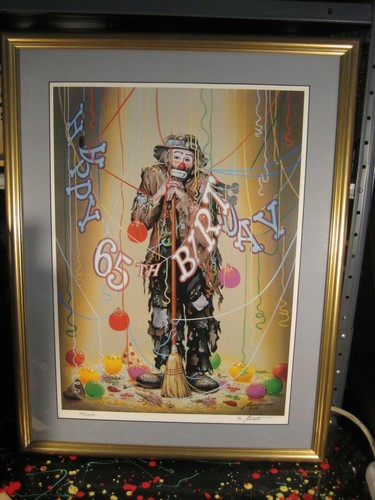 Donald "Rusty" Rust Emmett Kelley Hobo Clown Print "Happy 65th Birthday ...