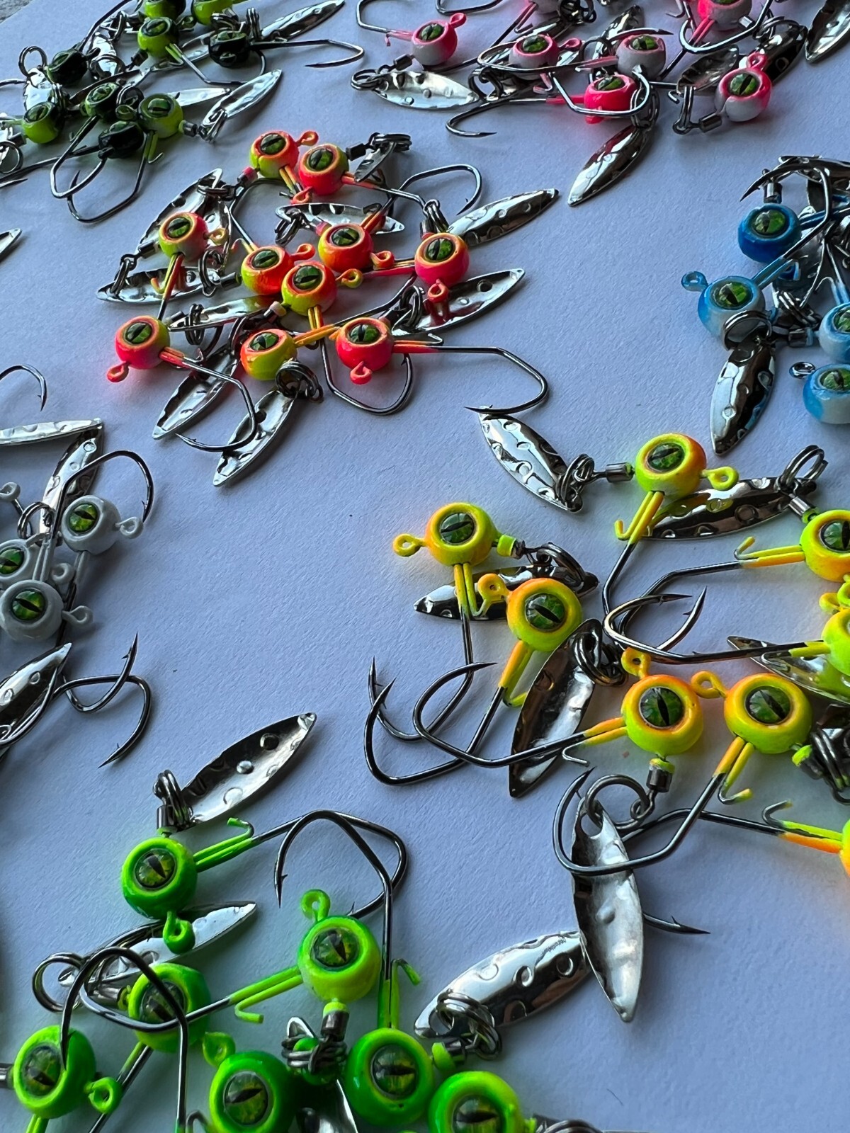 1/16 oz Crappie Jig Underspin Jig Heads Lead Head Fishing Hooks Trout ...