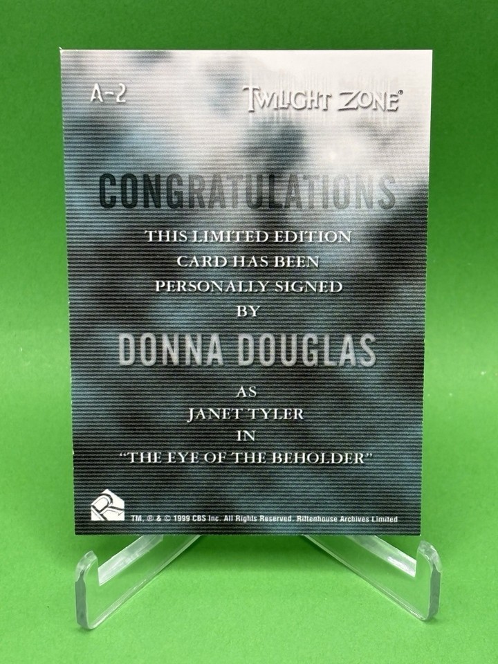 1999 RITTENHOUSE TWILIGHT ZONE DONNA DOUGLAS AUTO A2 AUTOGRAPH ELLY MAY ...