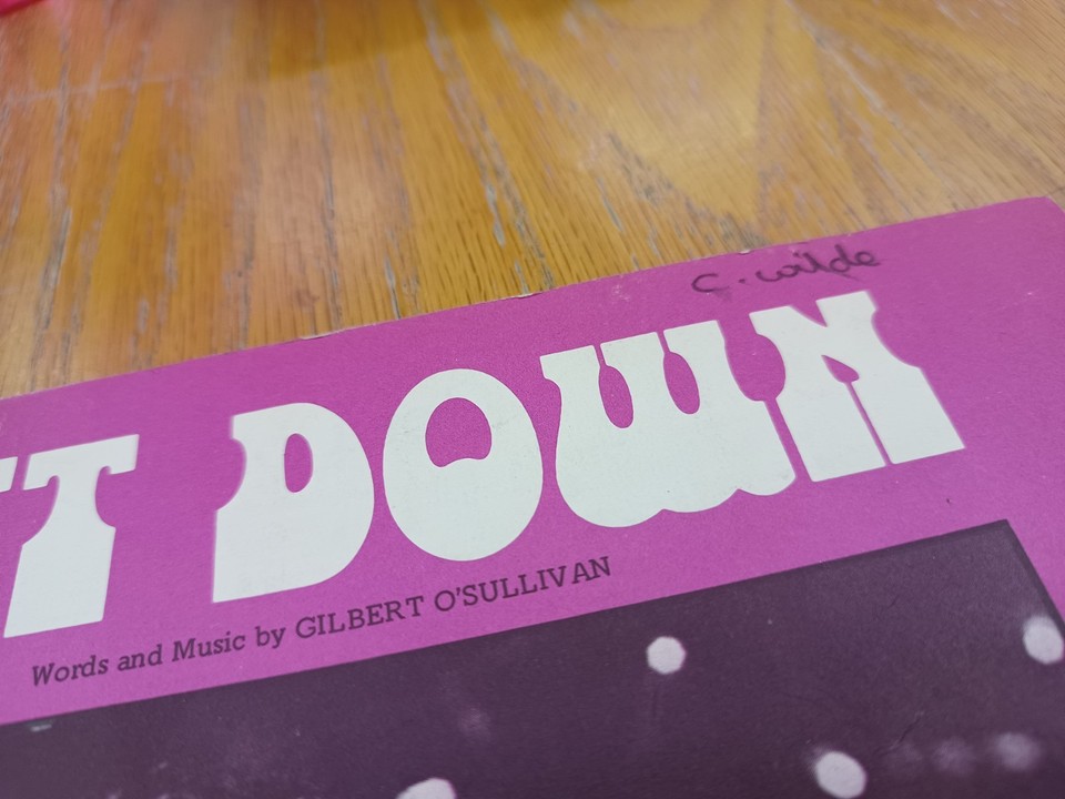 Vintage Original Music Sheet 'Get Down' By Gilbert O'Sullivan | eBay UK