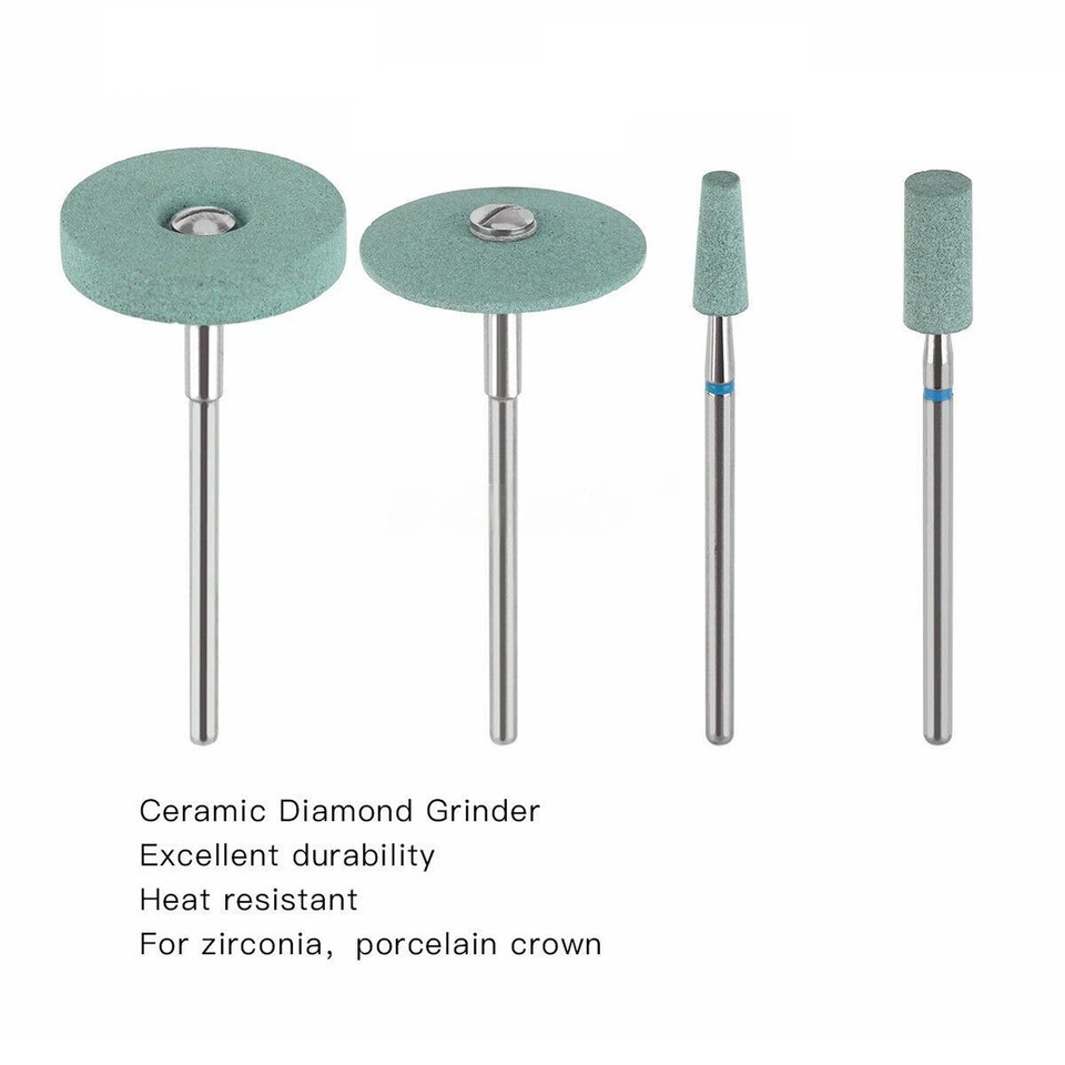 Dental Lab Burs Ceramic Rubber Diamond Grinder Zirconia Porcelain HP RA ...