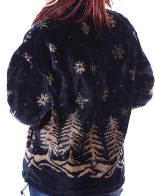 Twilight Trees Plush Fleece Jacket New (XS - 4X) | eBay