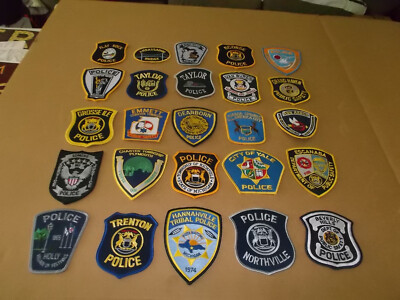 Group Of Brand New Michigan Police Patches~MI~25 Pcs~Mich~No Duplicates ...