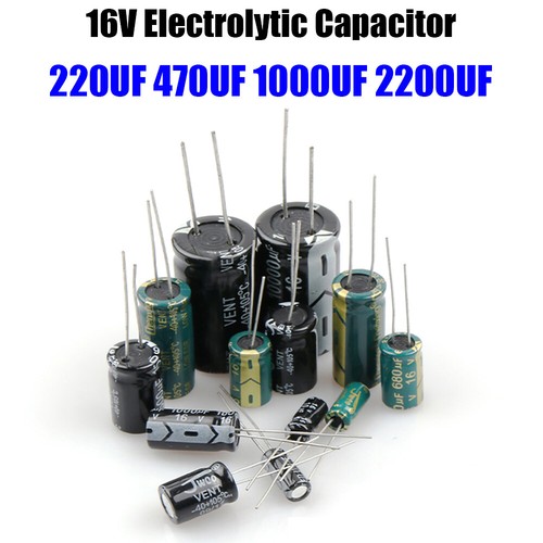 16V 220/470/1000/2200 UF Aluminum Electrolytic Capacitor High Frequency ...