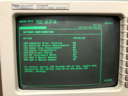 HP 35665A 102.4 kHz Dual Channel Dynamic Signal Analyzer for sale ...