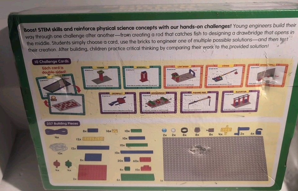 STEM Building Brick Challenge Kit Lakeshore TT759 NEW AND SEALED Math ...