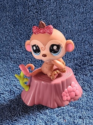 Littlest Pet Shop Pretty Pairs #2346 Glitter Monkey Stump Hasbro LPS ...