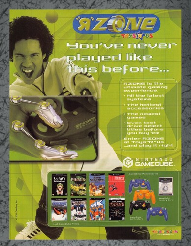 Toys R US R Zone Nintendo GameCube 2001 Vintage Print Ad Art | eBay