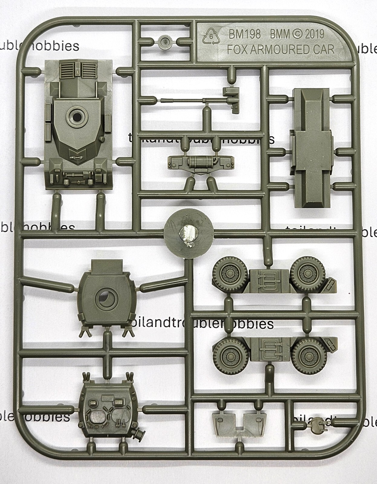 Team Yankee British Fox Armoured Scout Car BM198 single sprue NoS 15mm ...