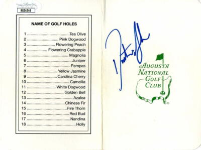 DUSTIN JOHNSON SIGNED AUTOGRAPH AUGUSTA NATIONAL SCORECARD MASTERS ...