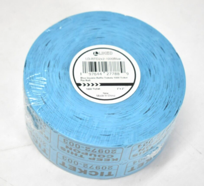 Blue Raffle Ticket Roll