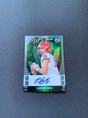 2023 Leaf Pro Set Pure Talent Green Carson Beck Rc Auto /4 | eBay