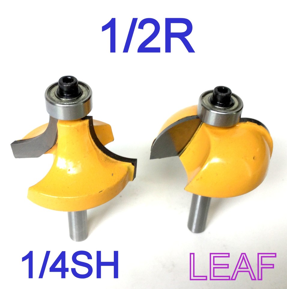 2 pc 1/4" SH 1/2" Radius Drop Leaf Table Router Bit Set GSA | eBay