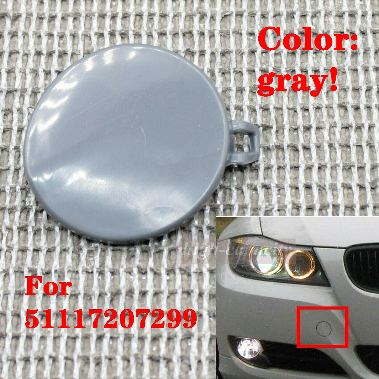 Front Bumper Tow Hook Cover Fits For BMW 3 Series E90 E91 09-12 ...