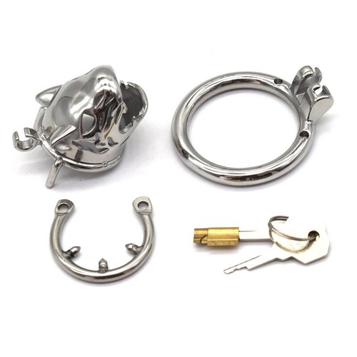 Stainless Steel Male Chastity Device Cage Men's Metal Locking Belt ...