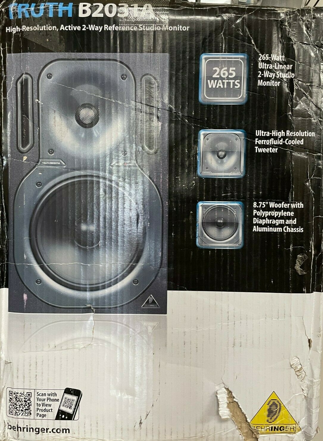 Behringer - Truth B2031A - Active Studio Reference Monitors Speaker ...