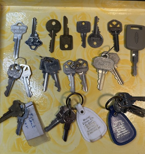 Lot 23 Old Silver And Brass Keys GM Baldwin John Deere Cole Ilco ...