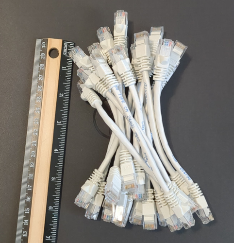 ethernet cables CAT 5 white 7 inch LOT (19) | eBay
