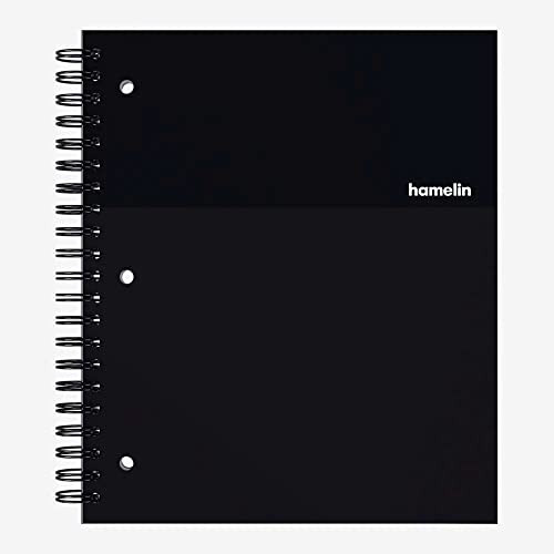 1 Subject, Graph Paper, Hard Cover Spiral Bound Grid Notebook, MIDNIGHT ...
