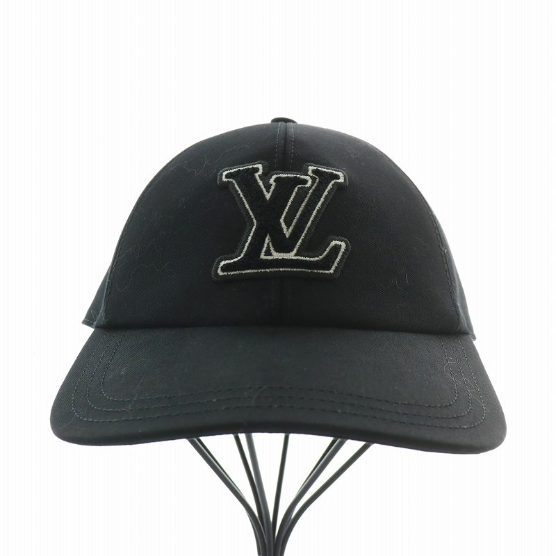 【Hat】LOUIS VUITTON Women's Black Canvas Cap with Signature LV Logo | eBay