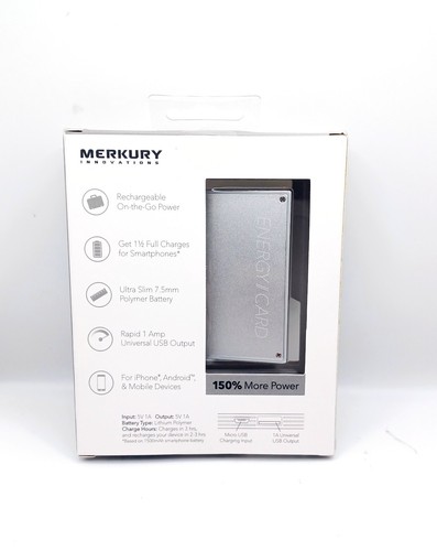 Merkury Innovations 2600mAH Energy Card Slim Portable Battery for ...