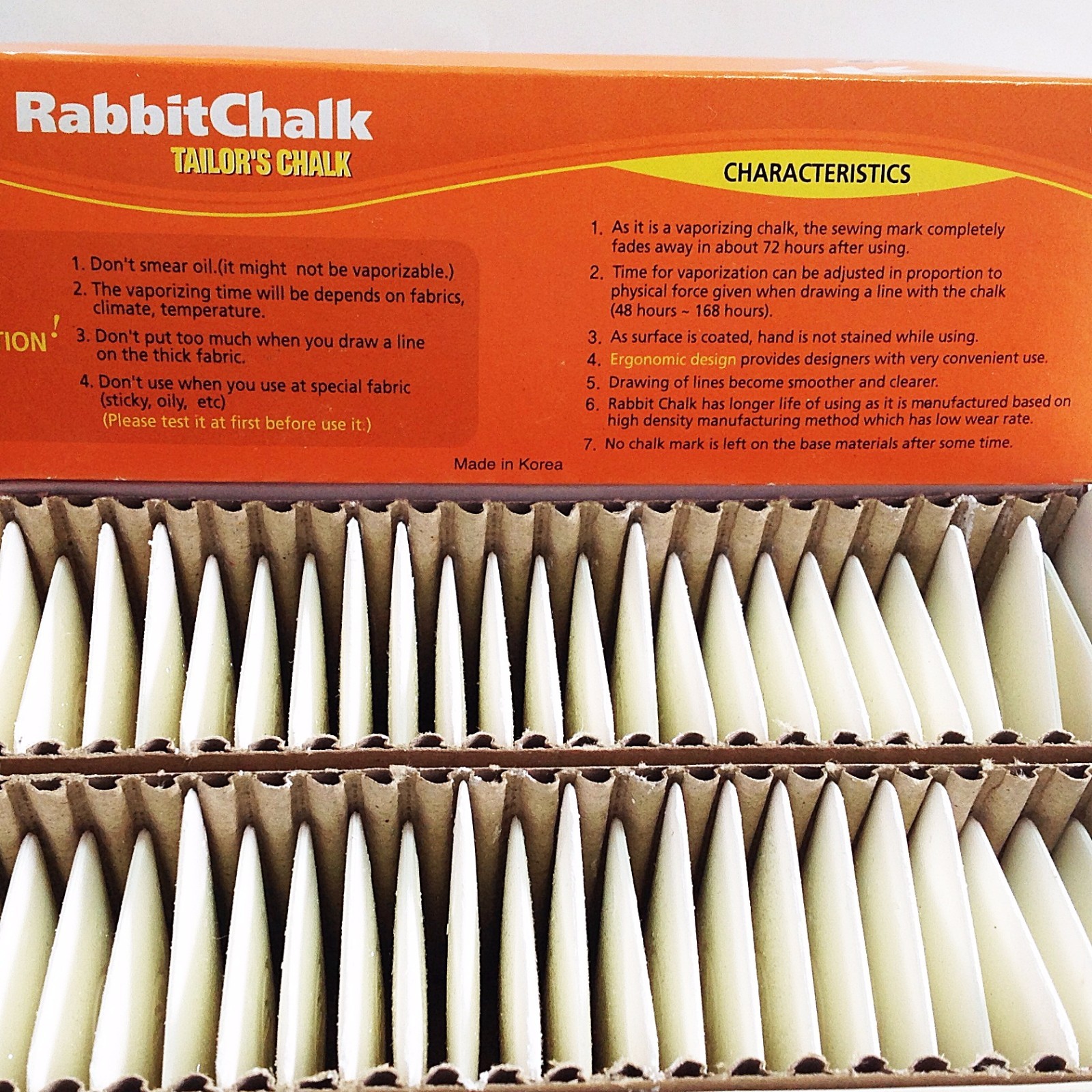 x 50pcs Chalks Rabbit Brand Premium Disappearing Tailor's Rabbit Chalk ...
